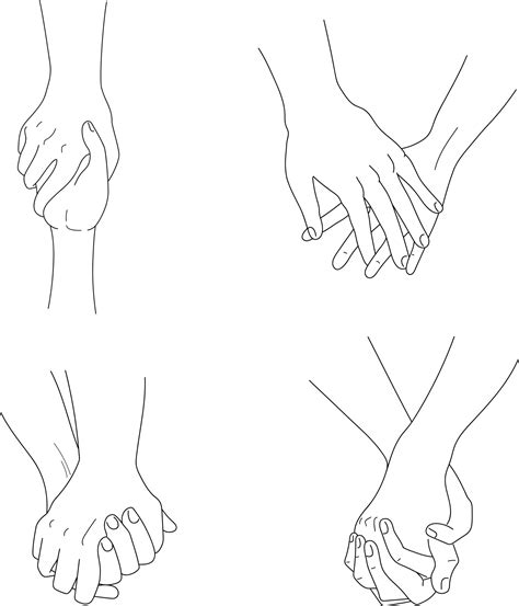 Lovers Holding Hands Drawing