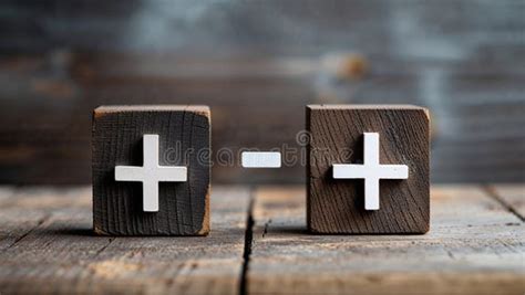 Calculating A Sum Using Wooden Cubes Representing Positive Numbers And