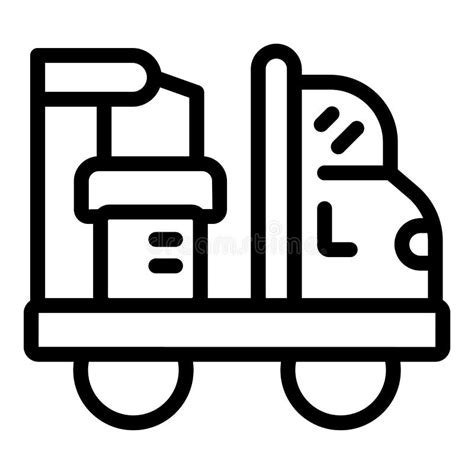 Truck Factory Icon Outline Vector Industry Engineer Stock Vector Illustration Of Technology