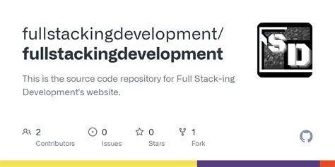 Github Fullstackingdevelopment Fullstackingdevelopment This Is The Source Code Repository For