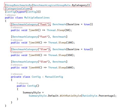 How To Have Multiple Baselines In Benchmarkdotnet