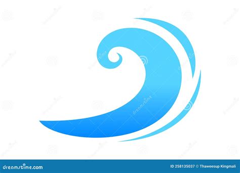 Water Wave Graphic Simple Ocean Wave Symbol Aqua Icon Stock Vector Illustration Of Beach