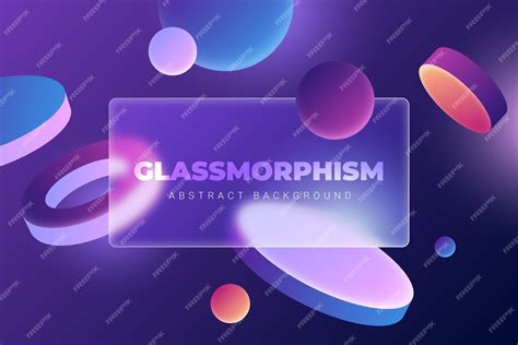 그라데이션 Glassmorphism 배경 무료 벡터