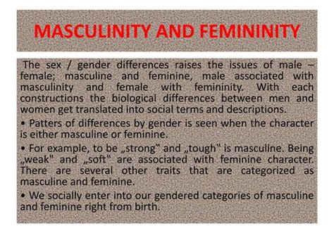Gender And Sex Pptpptx