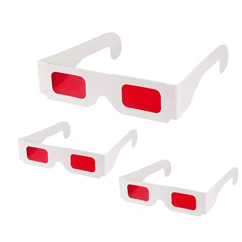 5pcs Whitebluepurple Color Paper Secret 3d Decoder Glassesred Red