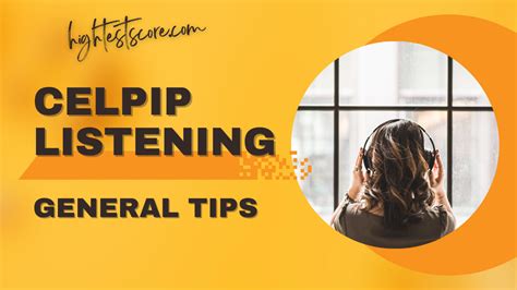 Celpip Listening Tips