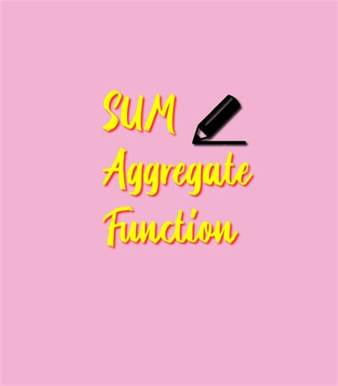Sql Aggregate Functions Srinimf