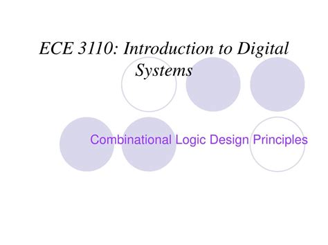 Ppt Ece 3110 Introduction To Digital Systems Powerpoint Presentation Id6542078