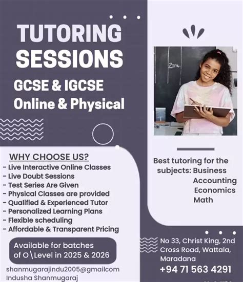 Edexcel And Cambridge Classes Mathematics Ol Grade 6 11 Gampaha