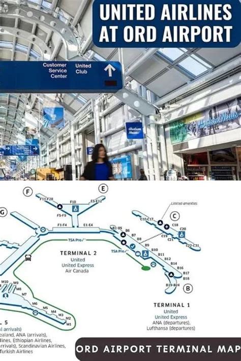 United Airlines Ohare Airport Terminal Gate Map Nz9080 Air New Zealand