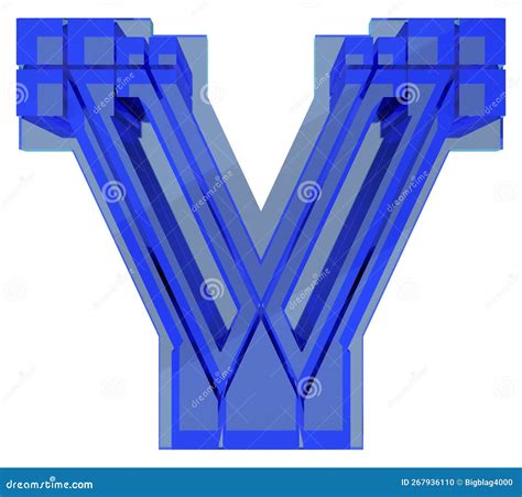 3d Rendered Illustrationglass Letter Isolated On White Background