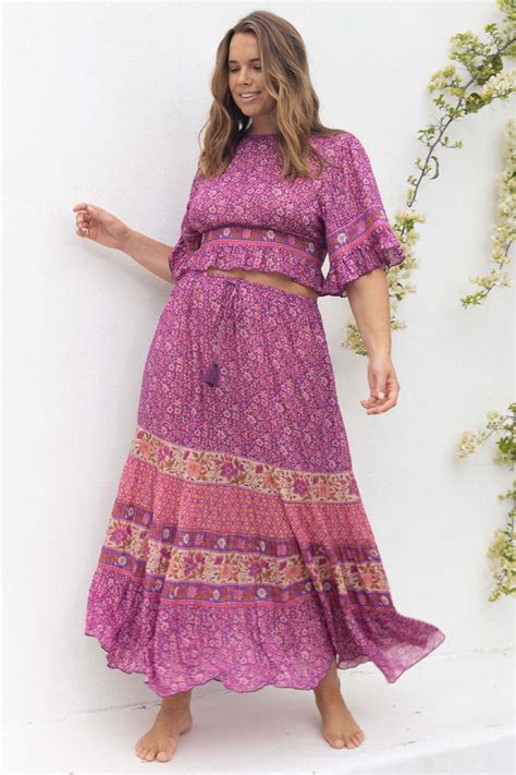 Spell And The Gypsy Collective Sienna Maxi Skirt Fuschia Garmentory