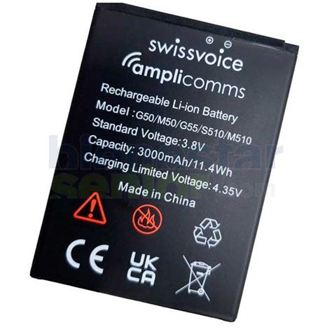 Swissvoice G50 S510 E Amplicomms M50 M510 Touch Bateria Para Telemóvel Productos Para