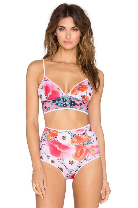 Playful Sexy Floral Print High Waist Swimsuit 2017 Bikini Push Up