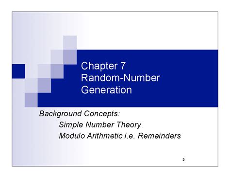 03 Modulo Arithmetic And Relative Primves 2 Chapter 7 Random Number Generation Background