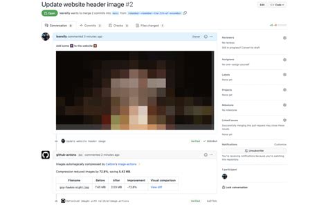 Github On Linkedin An Action That Automatically Compresses And Optimizes Images In Prs Yes
