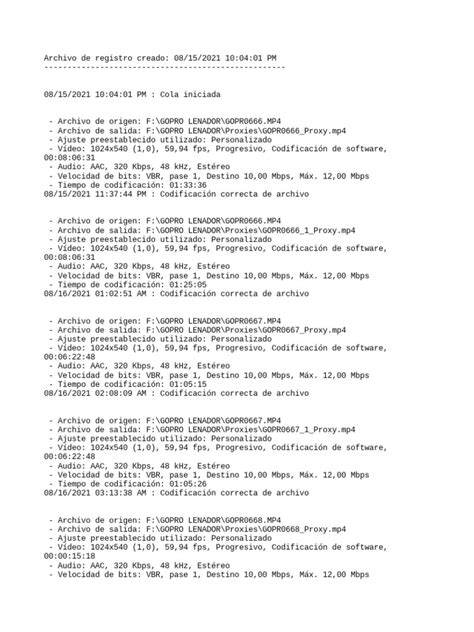 Ameencoding Log Pdf Vídeo Informática