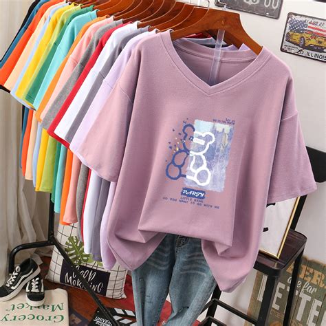 ขนาดใหญ่เสื้อผ้าหญิงไขมัน Mm หลวมเสื้อยืดผ้าฝ้ายบริสุทธิ์แขนสั้นหญิง2021ใหม่ปกปิดหน้าท้องแลดูผอม