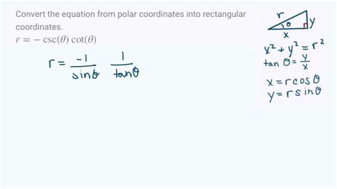 convert the equation from polar coordinates into rectangular