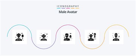 Male Avatar Glyph 5 Icon Pack Including Detect Game User Avatar