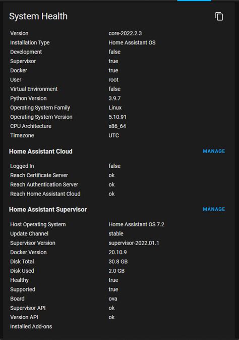 Blank Page When Click Configuration Add Ons Backups And Supervisor Installation Home