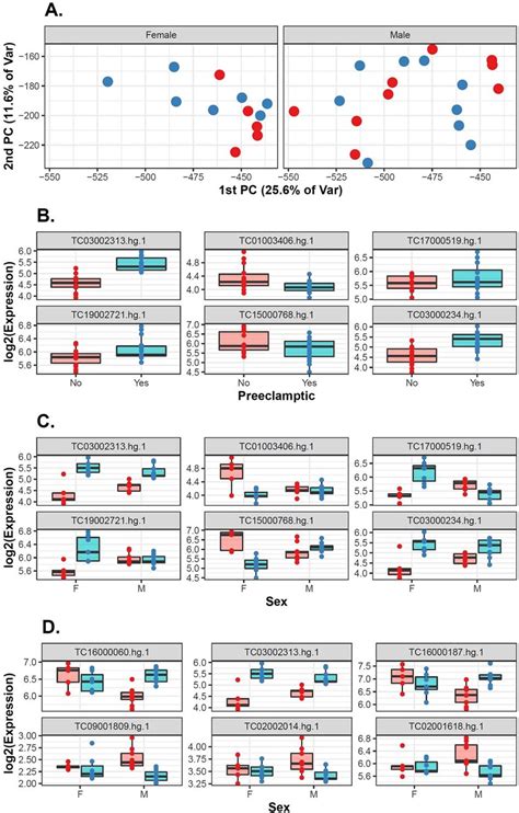 Infant Sex Specific Preeclampsia Associated Gene Level Expression