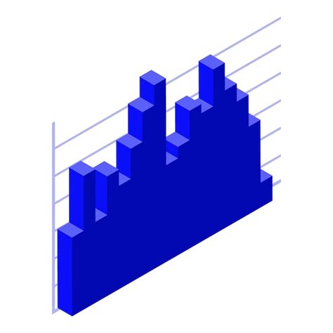 Premium Vector Blue Graph Chart Icon Isometric Of Blue Graph Chart Vector Icon For Web Design