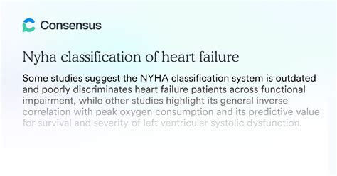 Nyha Classification Of Heart Failure Consensus Academic Search Engine Nyha Classification Of Heart Failure Consensus Academic Search Engine