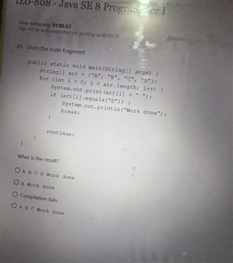 Given The Code Fragment ```java Public Studyx