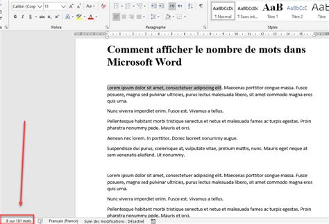 Comment Compter Le Nombre De Mots Dans Microsoft Word