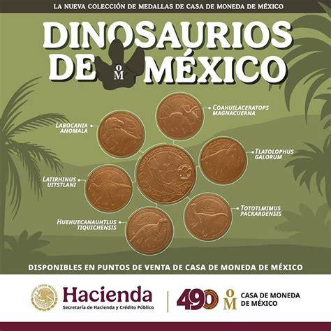 Nueva Colección De Medallas De Dinosaurios En México