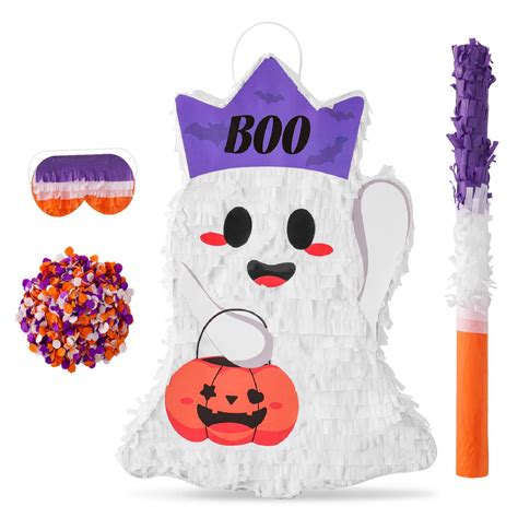 Vints Halloween Piñatacute Ghost Piñata With Blindfold Stickpinata
