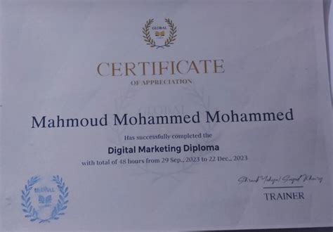 Mahmoud Abdelghaffar On Linkedin Today I Obtained A Certificate In Digital Marketing Its A New