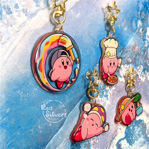 Kirby Epoxy Acrylic Keychains Etsy
