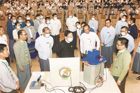 မြန်မာအီလက်ထရောနစ်မဲပေးစက်နှင့်စပ်လျဉ်းပြီး ရှင်းလင်း၍ လက်တွေ့သရုပ်ပ