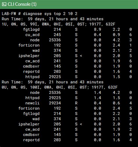 fortigate cpu ve memory kullanımı