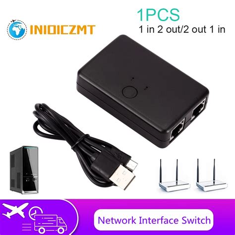 Inioiczmt 2 Poorten Rj45 Cat6 Lan Hub Netwerk Swit Vicedeal