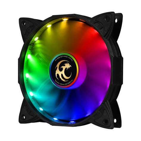 ไม่มีแสงไฟ พัดลมระบายความร้อน No Hub No Remote Tsunami Rainbow Series Rgb Cooling Fan X1