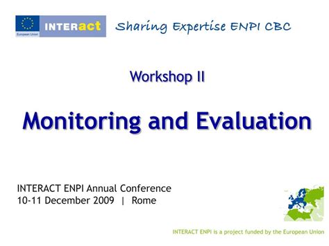 Ppt Workshop Ii Monitoring And Evaluation Powerpoint Presentation