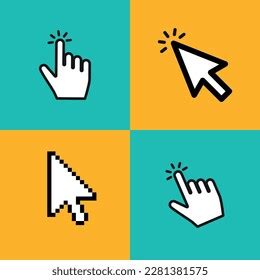 Pointer Cursor Icons Web Arrows Cursors Stock Vector Royalty Free Shutterstock