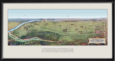 Valley Forge Pa 1928 Restored Map Vintage City Maps
