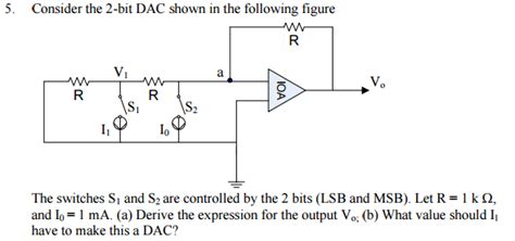 Solved Consider The Bit DAC Shown In The Following Figure Chegg Com