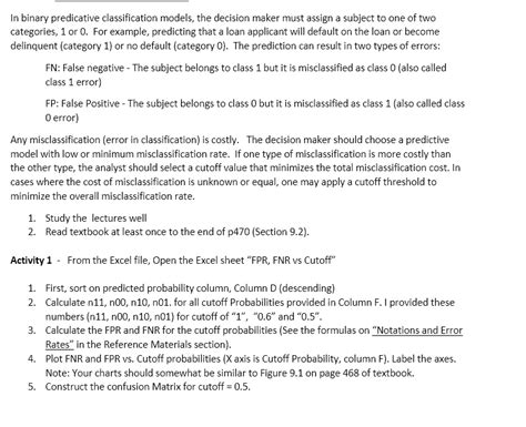 Solved In Binary Predicative Classification Models The