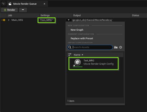 Using Movie Render Graph Course