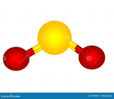 So2 Sulfur Dioxide Molecule Cartoon Vector 64274365
