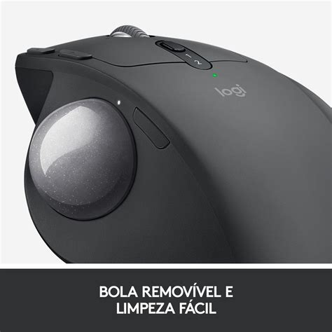Mouse Logitech Sem Fio Trackball Mx Ergo Usb Unifying Ou Bluetooth Preto Plays As Melhores