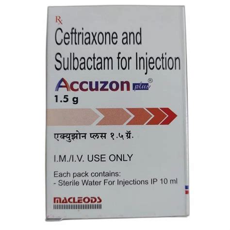 Macleods Accuzon Ceftriaxone Sulbactam Injection 1 5 G At ₹ 200 Box In Jabalpur