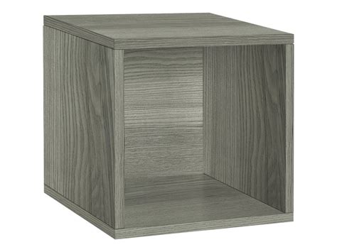 Way Basics Eco Stackable Wood Storage Cube Gray