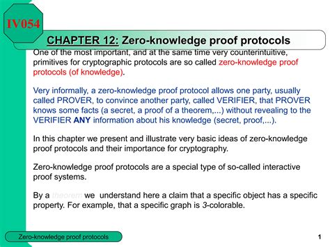 Chapter 12 Zero Knowledge Proof Protocolsppt