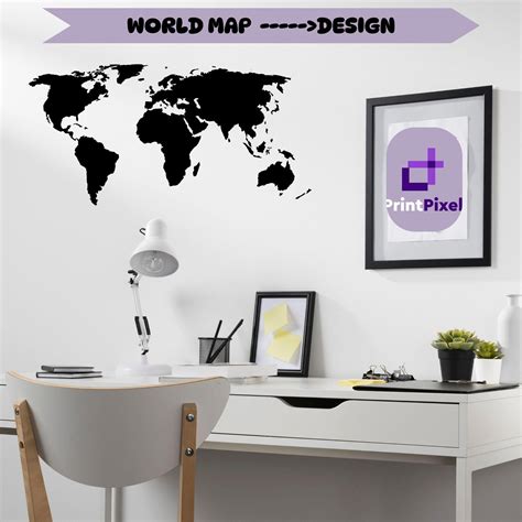 World Map Svg World Map Clipart World Map Svg Laser Cut Vector File